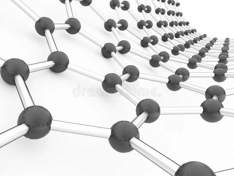 Molecular Mesh Structure Rendered Stock Illustration - Illustration of ...