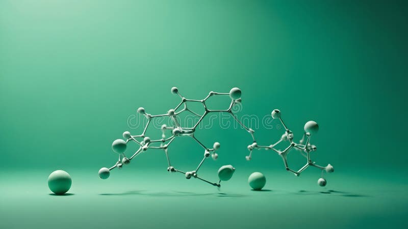 Molecular Model Demonstrating Chemical Structures and Connections in a ...