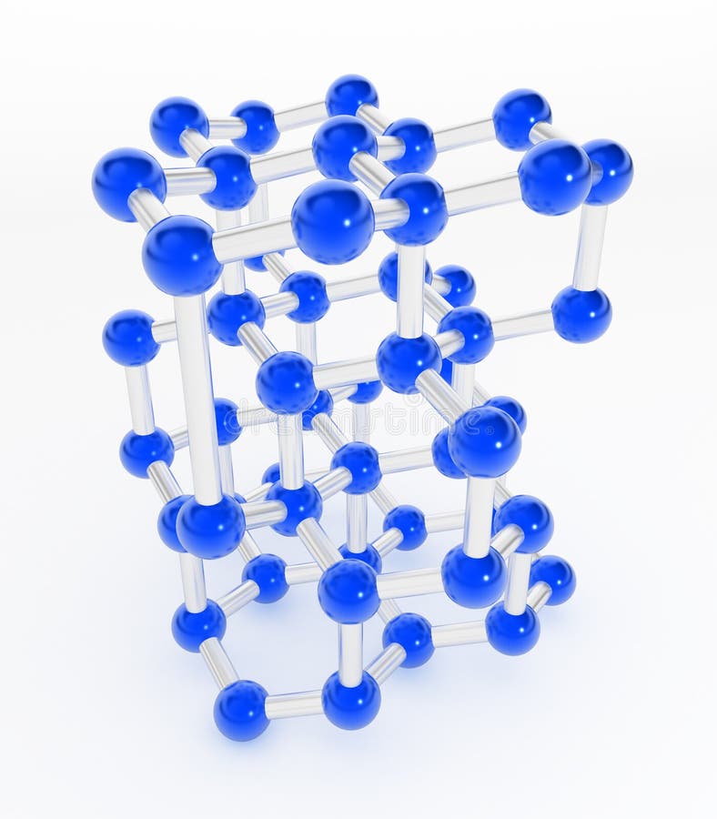 Molecular Model, Diamond stock illustration. Illustration of electrons ...