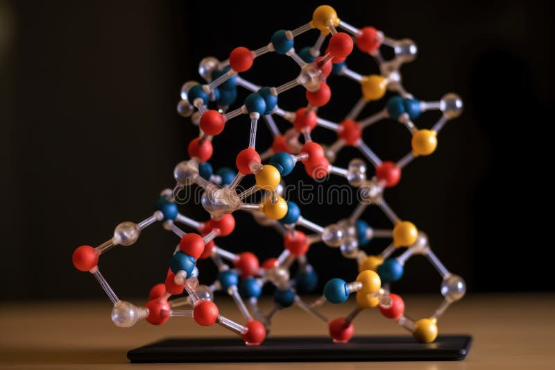 Molecular Model of Dna Double Helix, with Atoms and Molecular Bonds ...
