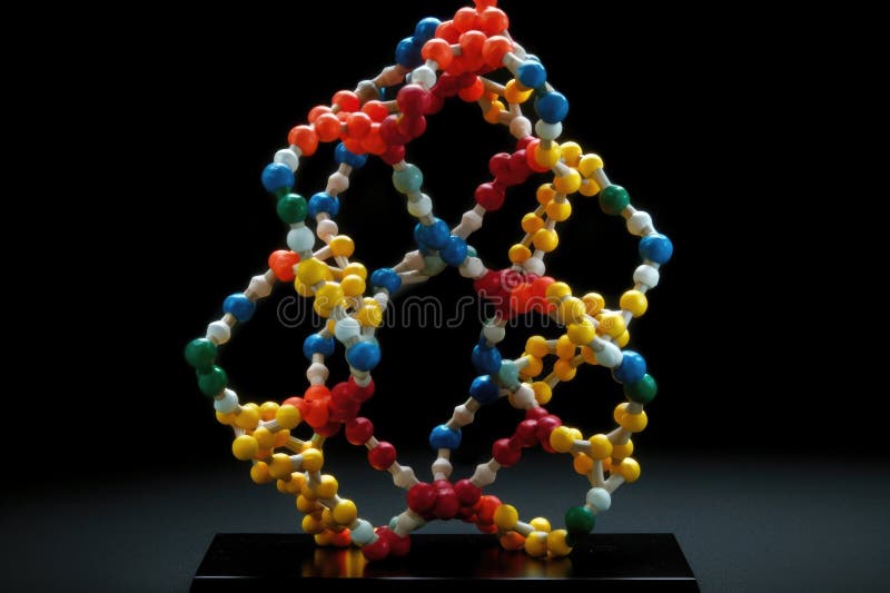 Molecular Model of Dna Double Helix, with Complementary Bases Shown in ...