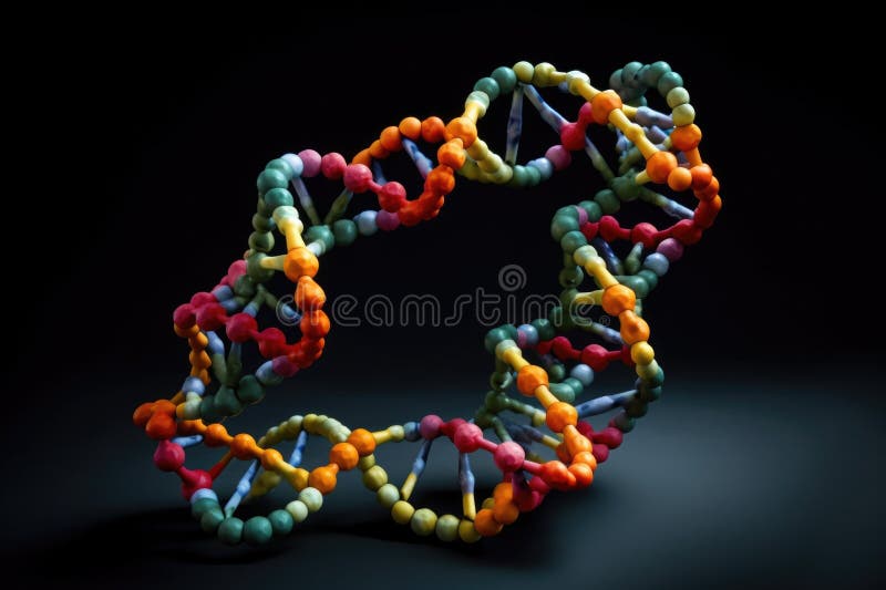 Molecular Model of the Double Helix, with Each Strand Rendered in ...