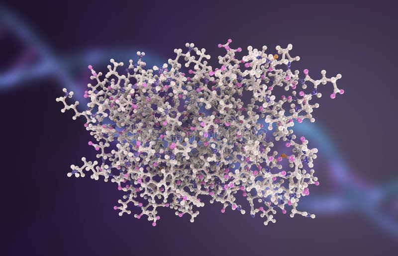 Interferon Alpha 2a (IFNA2) Molecule. Pegylated Analogs of this Stock ...