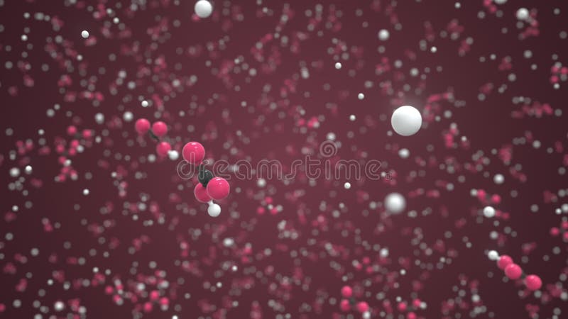 Molecule of Sodium Hydrogen Carbonate. Molecular Model, Looping ...