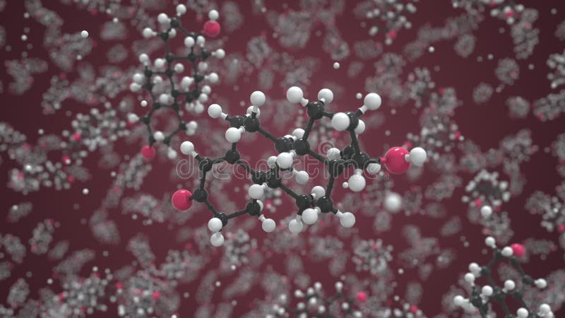 Testosterone Molecule. Molecular Model. Looping Seamless 3d Animation ...