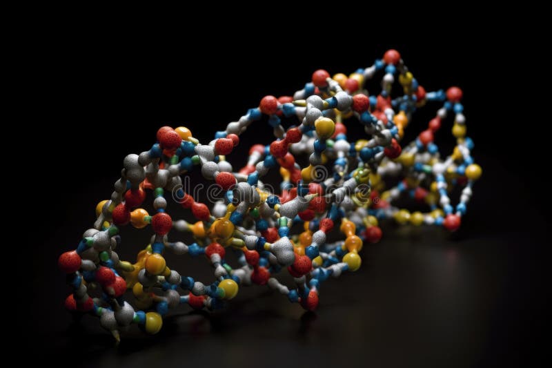 A Molecular Model of a Protein, with Its Three-dimensional Structure ...