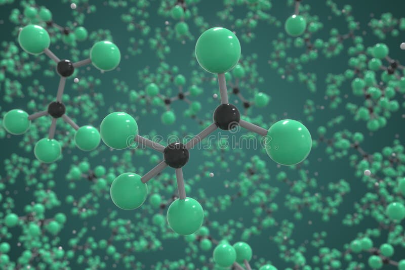 Halothane Molecular Structure Isolated on White Stock Illustration ...