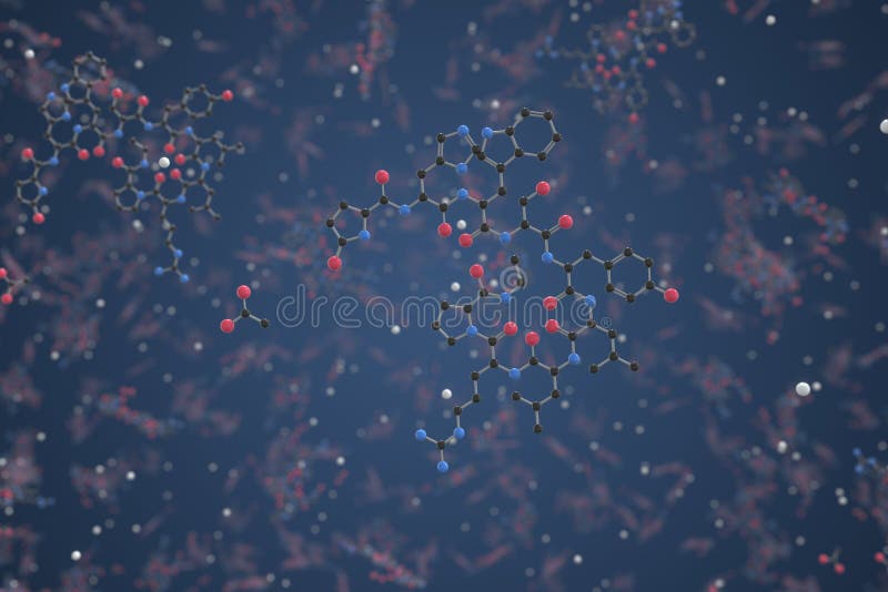 Leuprorelin Molecule, Molecular Structure, Leuprolide, Ball and Stick ...
