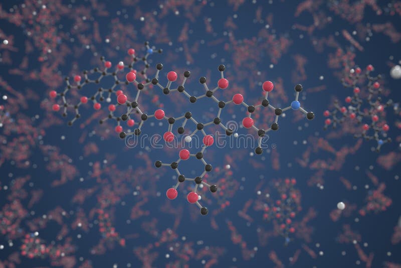 Clarithromycin Molecule. it is Antibacterial Drug, Semisynthetic ...