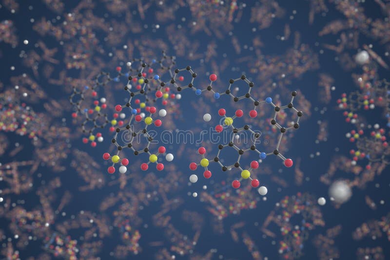 Suramin Molecule, Molecular Structures, Antrypol, 3d Model, Structural ...