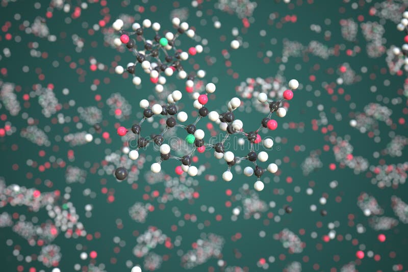 Dexamethasone Molecular Structure Isolated on White Stock Illustration ...