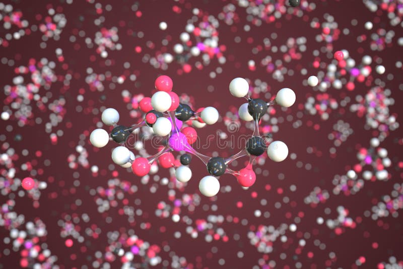 Fosfomycin Molecule. Conceptual Molecular Model. Chemical 3d Rendering ...