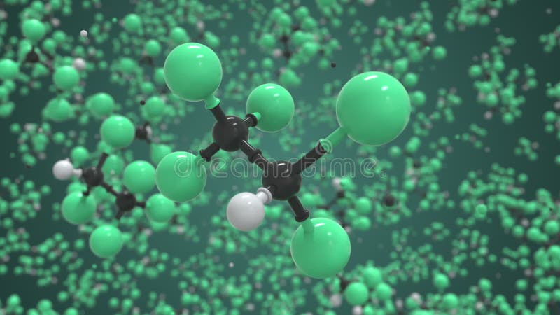 Halothane Molecule. Conceptual Molecular Model. Chemical Looping 3d ...