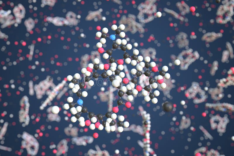 Azithromycin Molecular Structure Isolated on White Stock Illustration ...