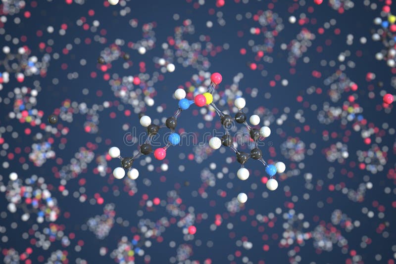 Sulfamethoxazole Molecule, Molecular Structures, Gantanol, 3d Model ...