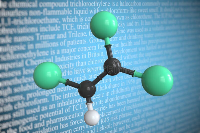 Trichloroethylene Molecule Stock Illustrations – 16 Trichloroethylene ...