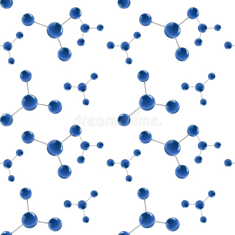Molecular Model Seamless Pattern Stock Vector - Illustration of ...