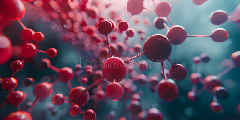Molecular Model Structure Visualization Background, Molecule Structure Model Rendering ...