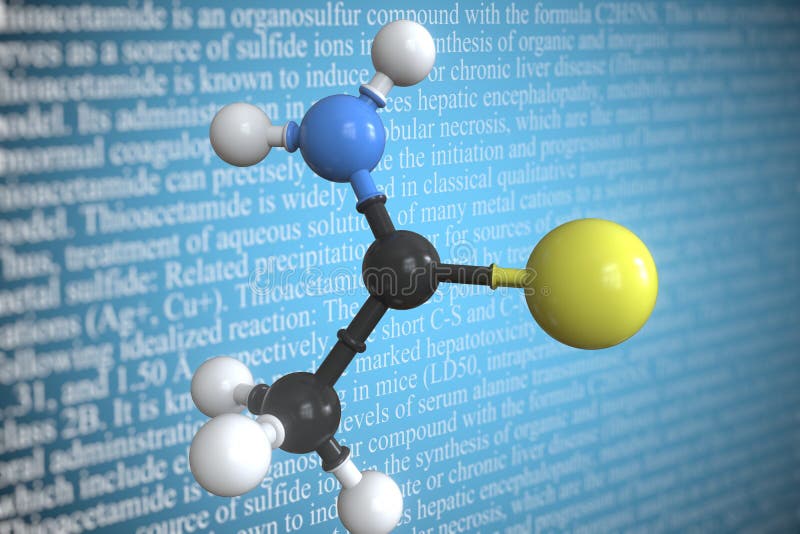 Thioacetamide Molecule Stock Illustrations – 5 Thioacetamide Molecule ...