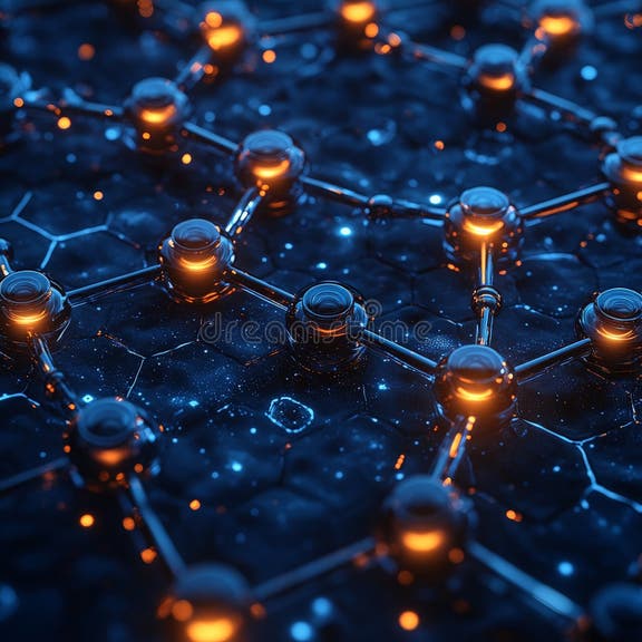 Molecular Network and Connections - Advanced Scientific Representation ...