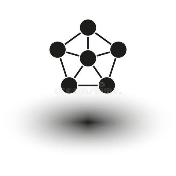Molecular Network Icon. Abstract Connection Symbol. Geometric Structure ...