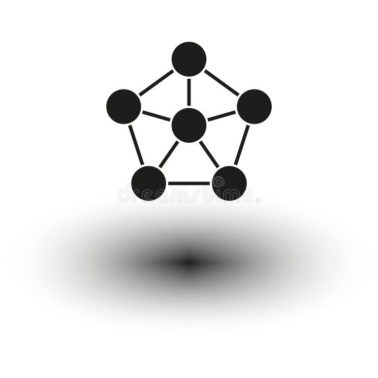 Molecular Network Icon. Abstract Connection Symbol. Geometric Structure ...