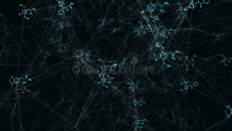 Molecular Network Matrix stock footage. Video of network - 380863936