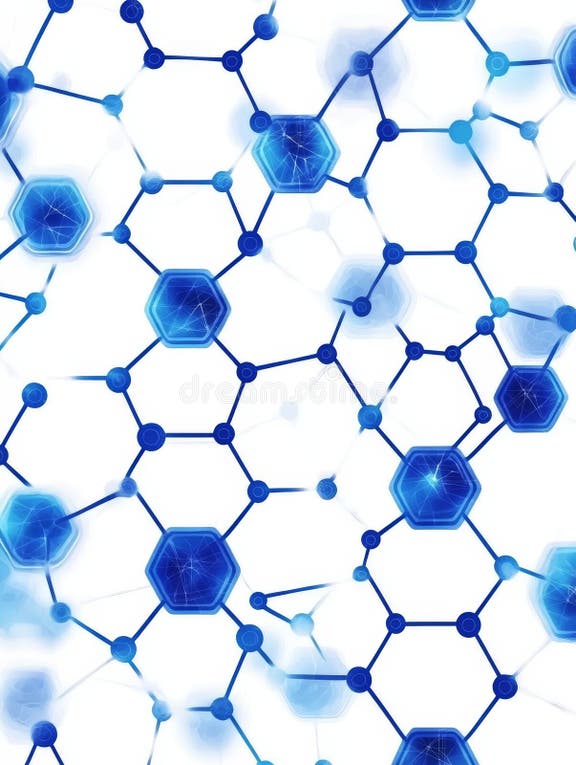 Molecular Network Structure Abstract Image Depicting a Complex Network of Interconnected ...