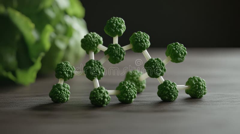 Molecular Representation of Indole and Carbinol Structure Model Stock ...