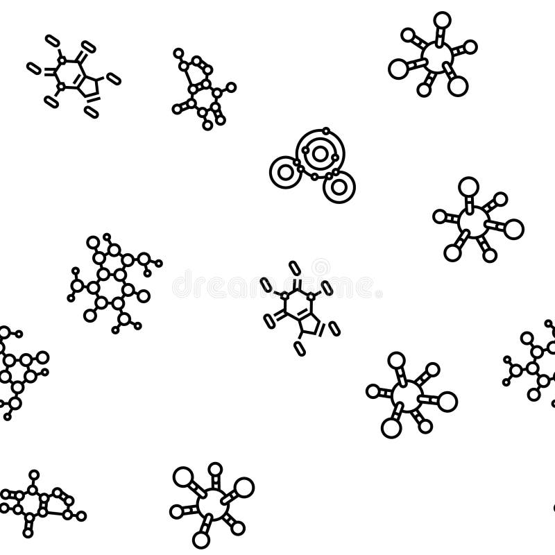 Molecular Science Chemistry Atom Vector Seamless Pattern Stock Vector ...