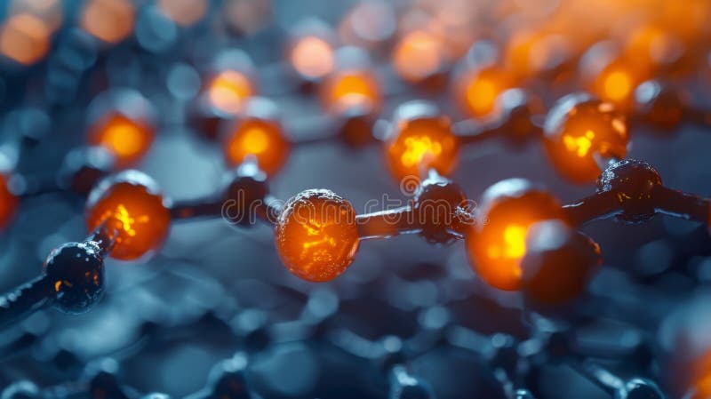 Molecular Science. Structure of a Drop of Water. DNA Model Stock Photo ...