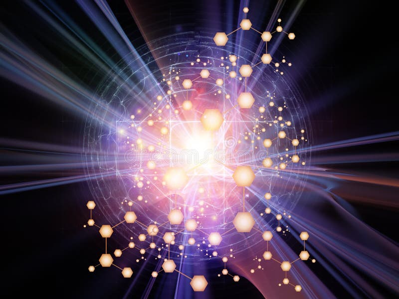 Molecular Space stock illustration. Illustration of molecule - 210410136