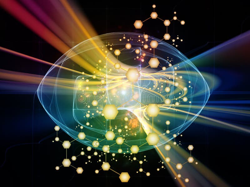 Molecular Space stock illustration. Illustration of education - 220035240