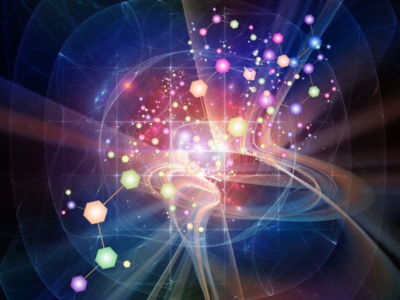 Molecular Space stock illustration. Illustration of science - 220035251