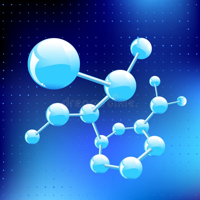 Molecular Structure Scientific Square Template Stock Vector