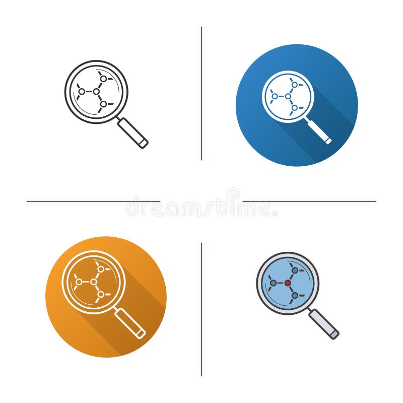 Molecular Structure Analysis Icon Stock Vector - Illustration of ...