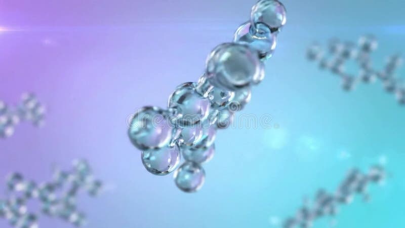 Animated Molecular Structure Rotating on Gradient Background in ...