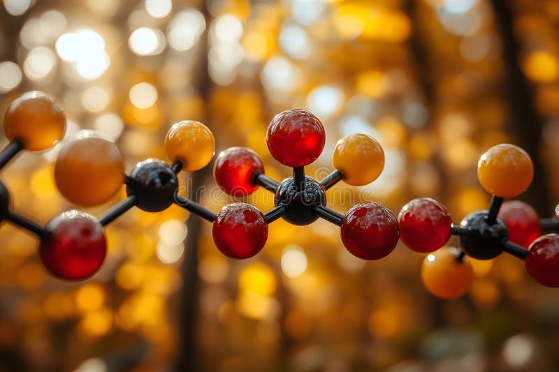 Molecular Structure in Autumn Nature Setting - Scientific Exploration ...