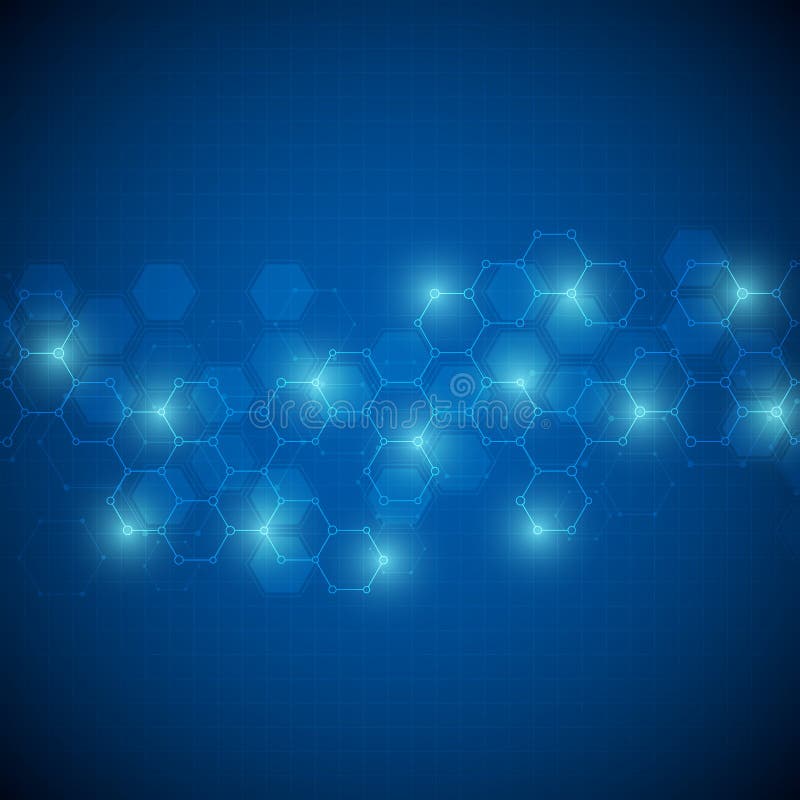 Molecular Structure Background. Abstract Background with Molecule DNA ...