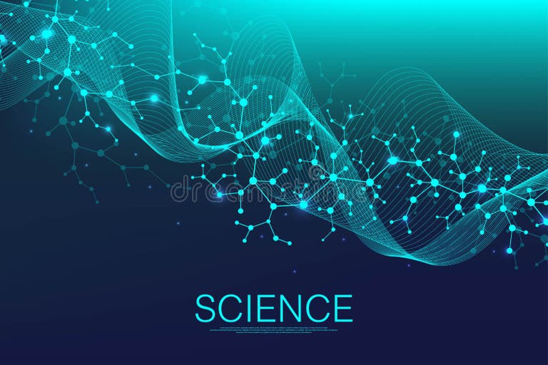 Science Template Wallpaper Banner Dna Molecules Stock Illustrations ...