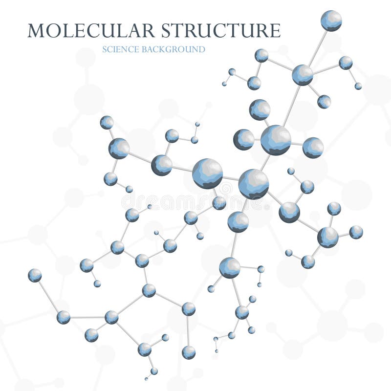 Molecular Structure Background Vector. Concept of Biology or Chemestry ...