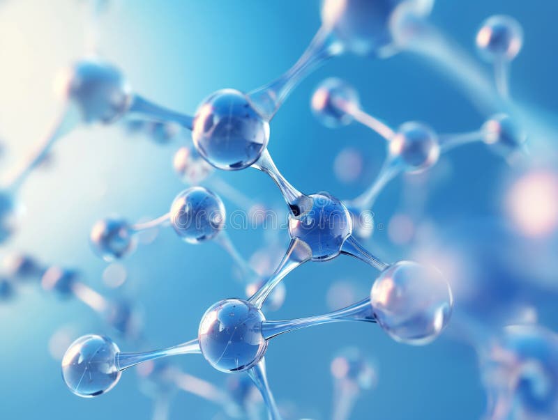 Microscopic Network Interconnected Spheres Rods Structure Stock Photos ...