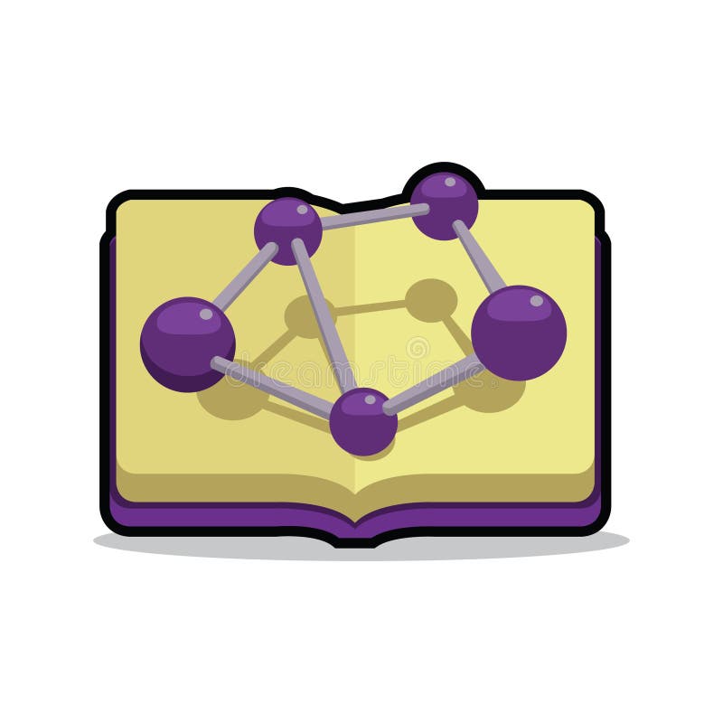 Molecular Structure on Book. Vector Illustration Decorative Design ...