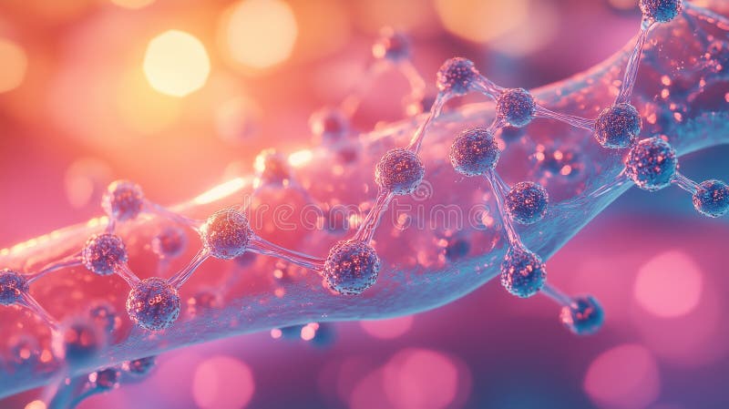 Molecular Structure with Bright, Rich Colors. the Image Shows Bundles ...