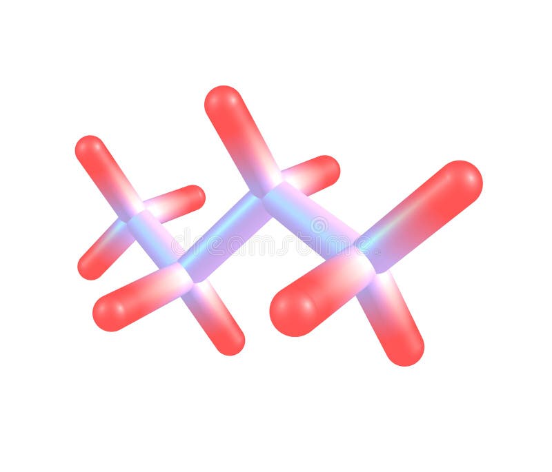 Molecular Structure of Butane on White Stock Illustration ...