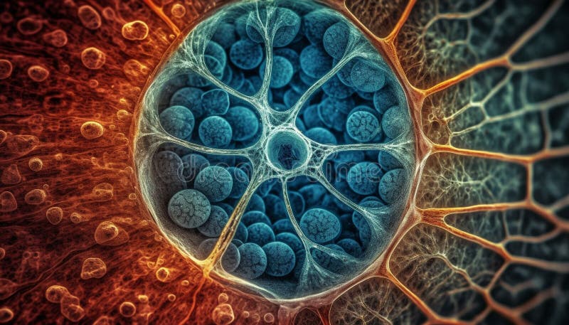 Molecular Structure of Cancer Cells at High Magnification Generated by ...