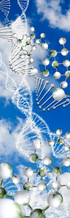 Molecular Structure and Chain of Dna Close Up Stock Illustration ...
