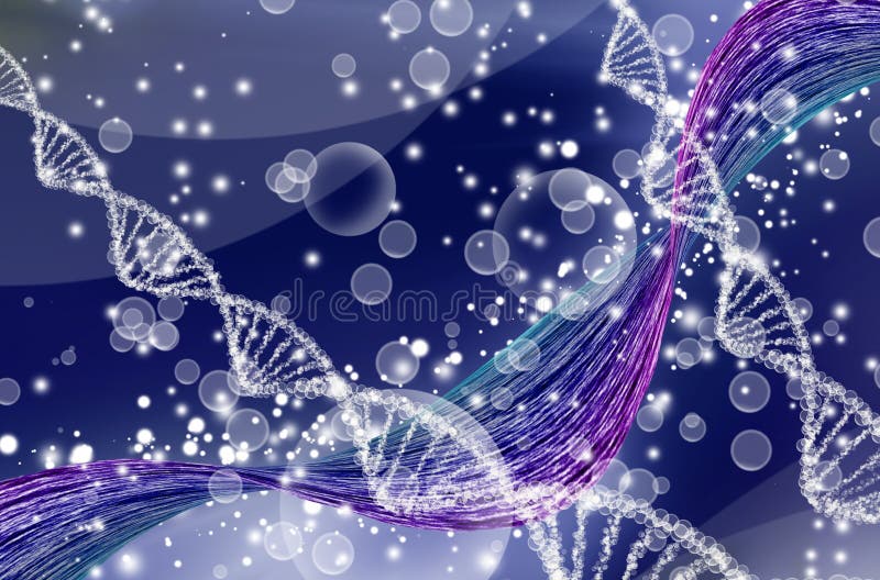 Molecular Structure and Chain of Dna Close Up Stock Illustration ...