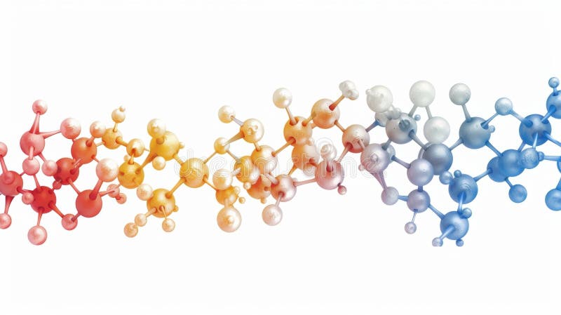 Molecular Structure Changing Colors Representing Big Data and ...
