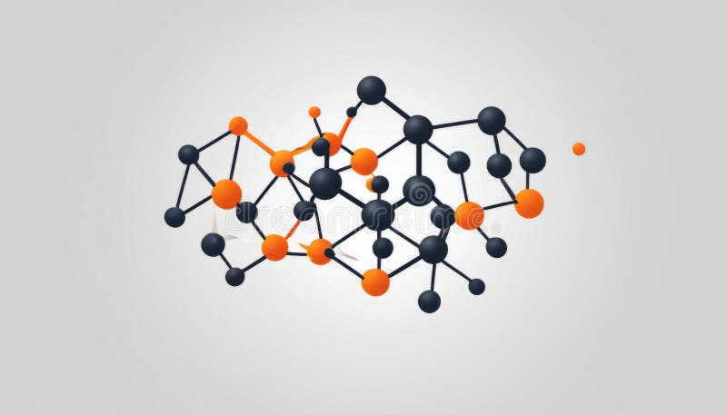 A Molecular Structure of a Chemical Compound Stock Illustration ...